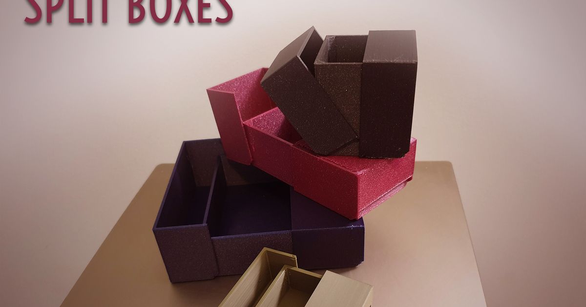 Print in Place Split Boxes by Jaatinen | Download free STL model ...