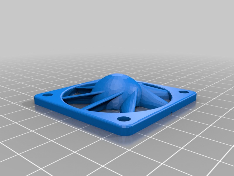 50mm fan cover with recess for led and wire guides by Hogger308 ...