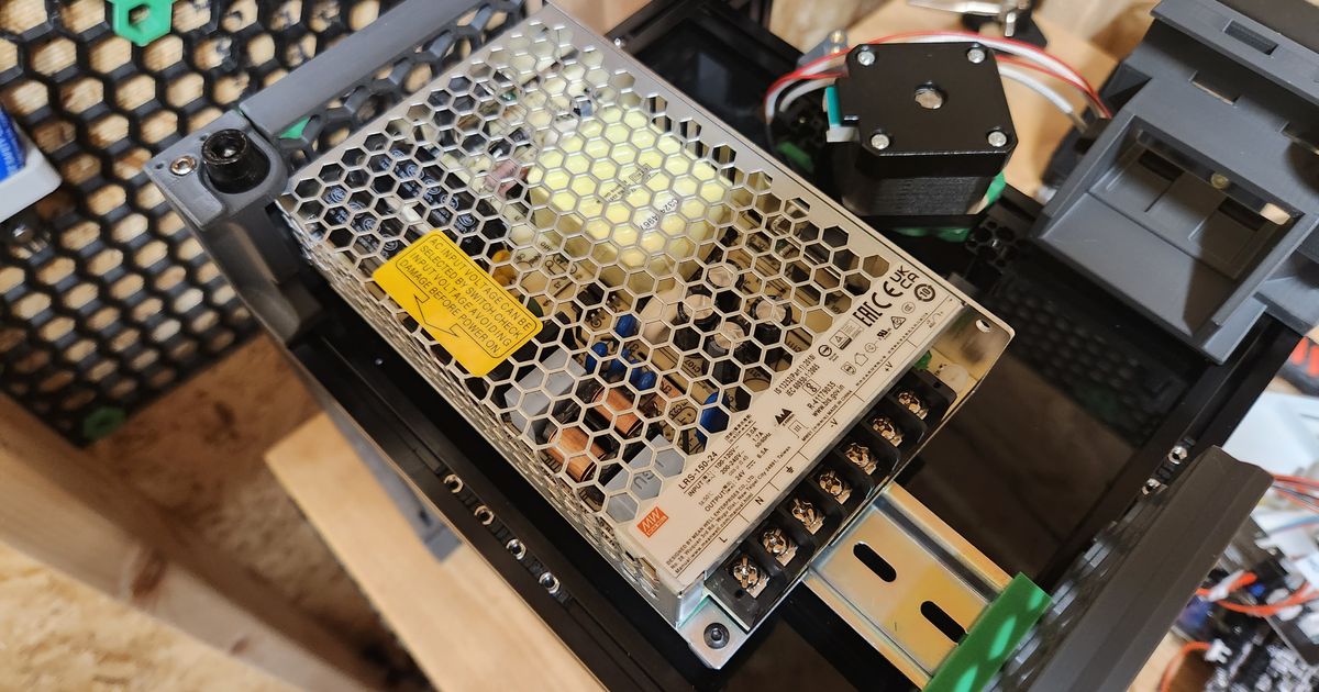 Voron 0.2 / 0.1 PSU DIN Mounting System by shaxs | Download free STL ...