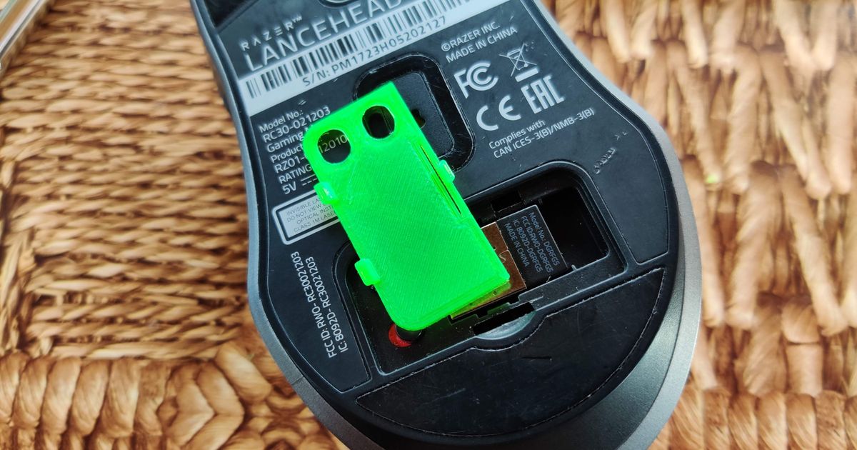 RAZER LANCEHEAD CAP for USB adapter by kUMters | Download free STL ...