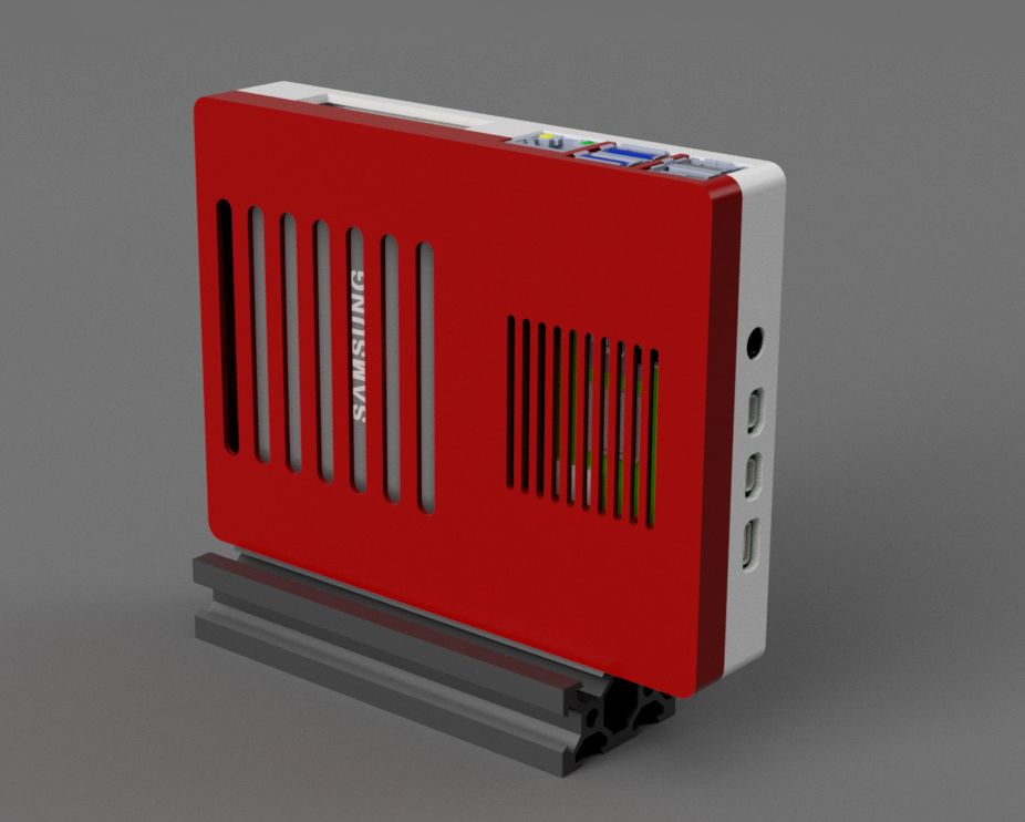 Pi4 SSD Case (Extrusion rail 20x20 mount) by Mark_Alpha | Download free ...