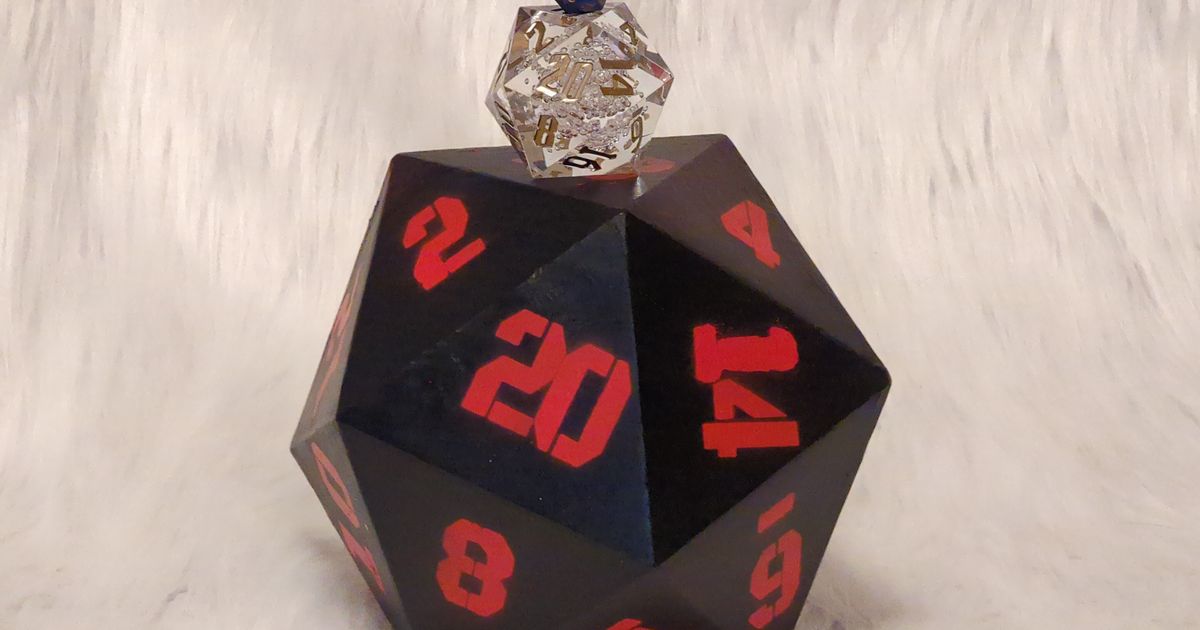 Ludicrously large d20 by FuzzyRaptor | Download free STL model ...