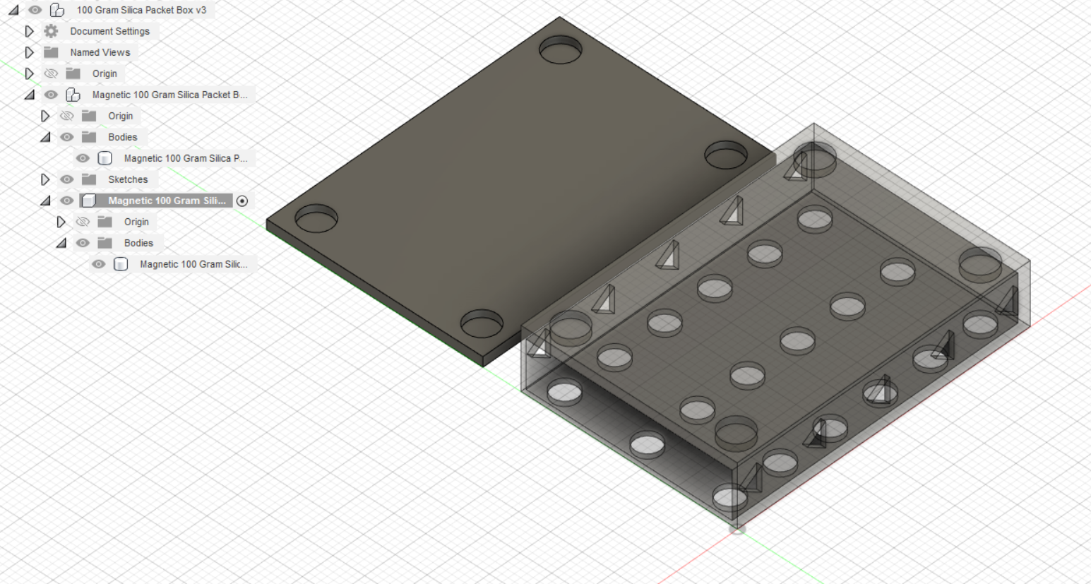 Magnetic 100 Gram Silica Packet Container (For Dry Filament Box) by Andrew Nelson | Download ...