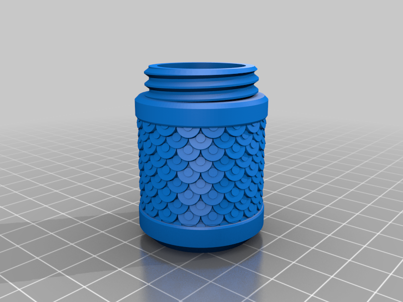 Textured Screw Cap Container by PSILO | Download free STL model ...