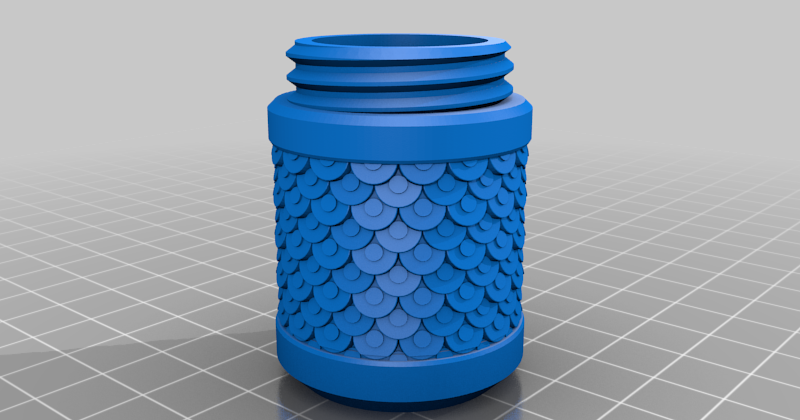 Textured Screw Cap Container by PSILO | Download free STL model ...