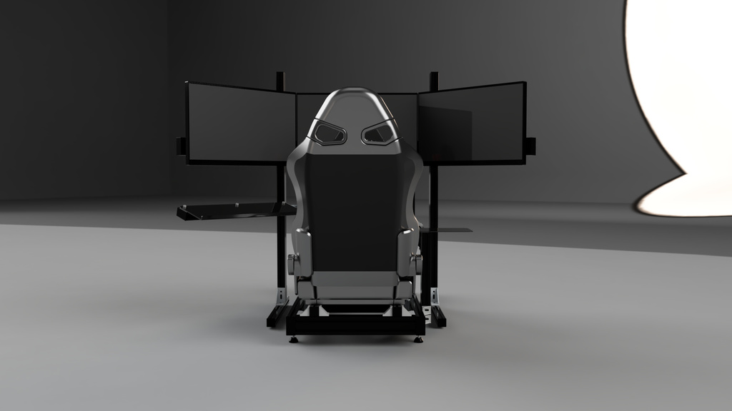 Sim Racing Seat With Tripple Monitor Stand 4080 Profile by Jur ...