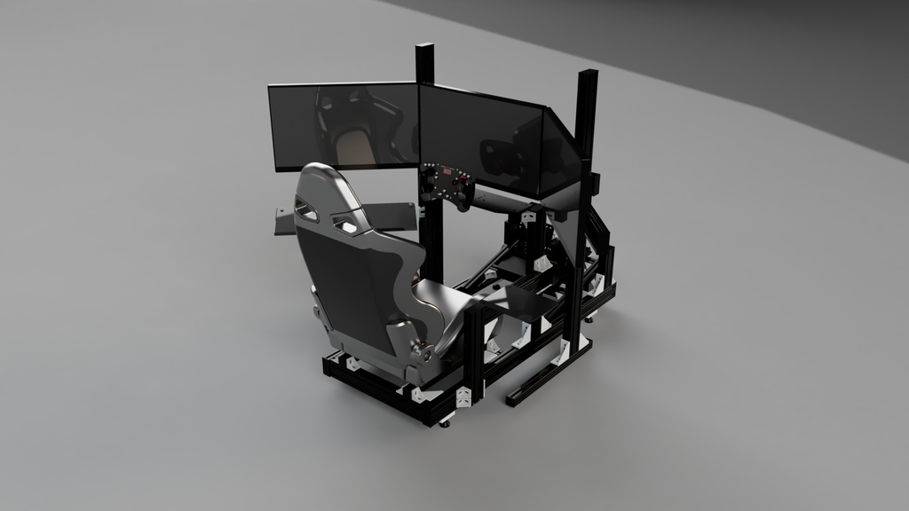 Sim Racing Seat With Tripple Monitor Stand 4080 Profile by Jur ...