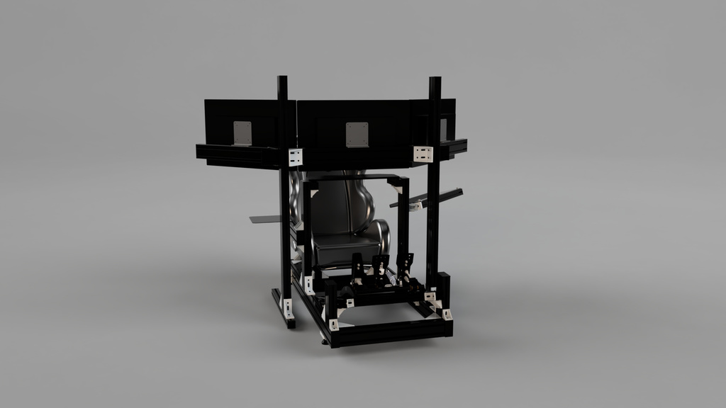 Sim Racing Seat With Tripple Monitor Stand 4080 Profile by Jur ...