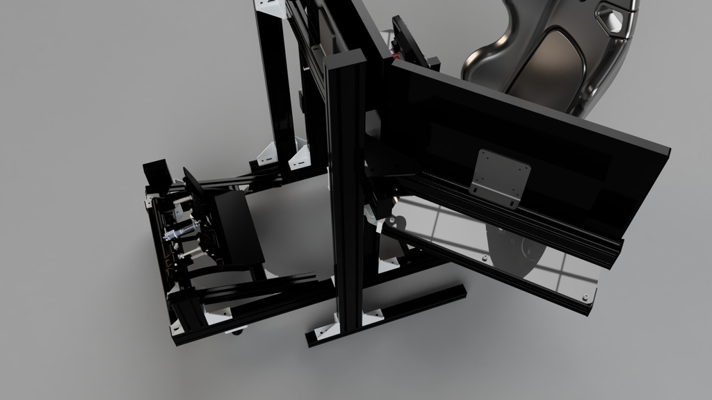 Sim Racing Seat With Tripple Monitor Stand 4080 Profile by Jur ...