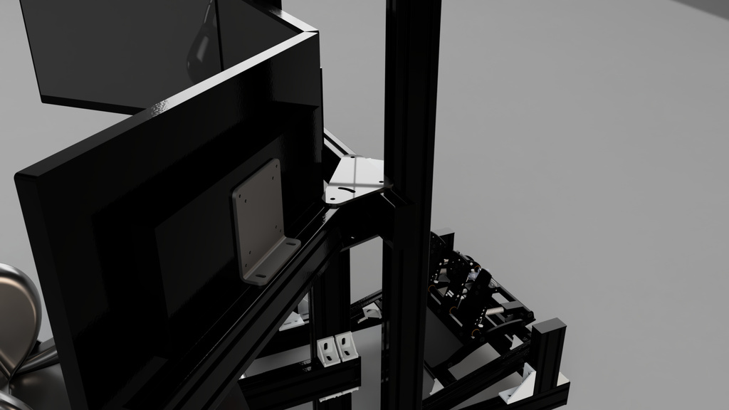 Sim Racing Seat With Tripple Monitor Stand 4080 Profile by Jur ...