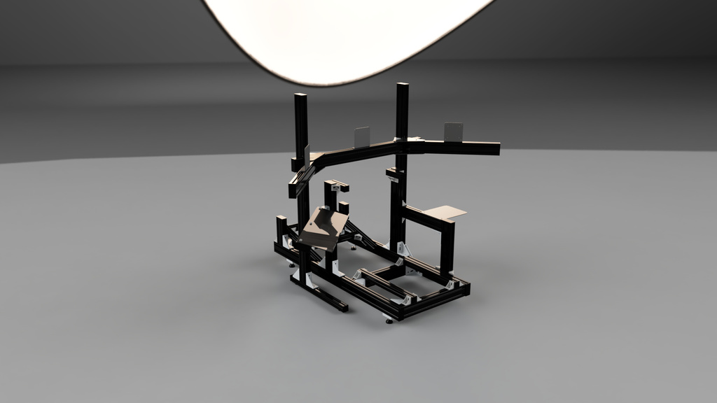 Sim Racing Seat With Tripple Monitor Stand 4080 Profile by Jur ...