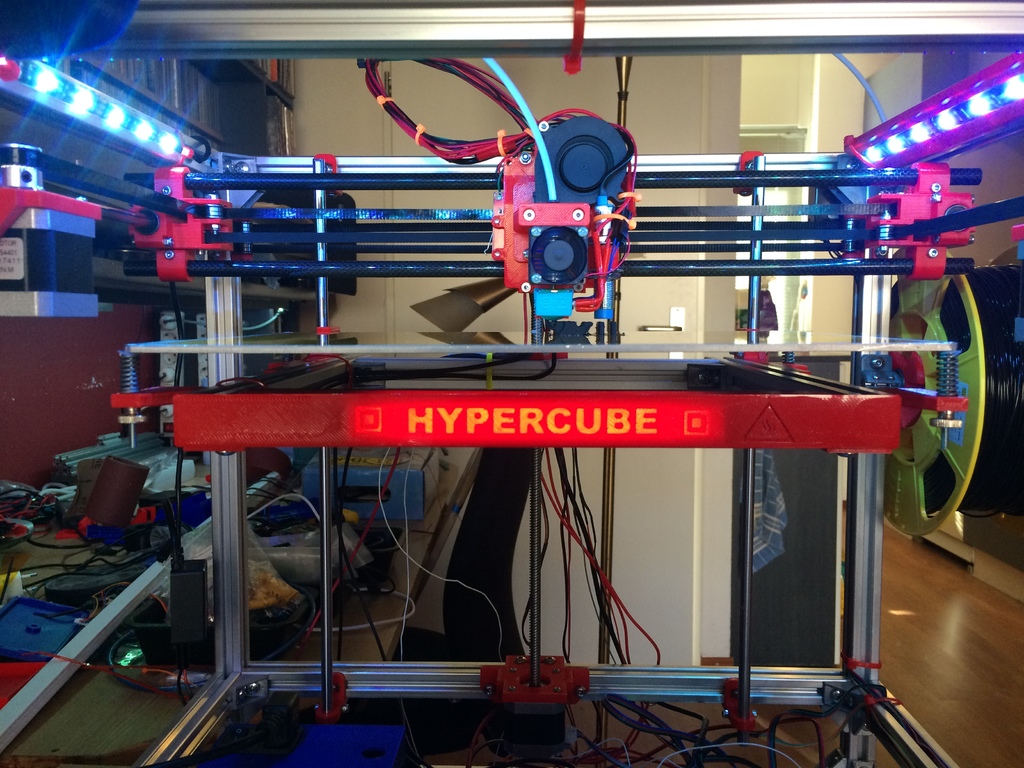 HyperCube 300x200 Bed Frame Front Cover With LED Heatbed Warning by Jur | Download free STL ...