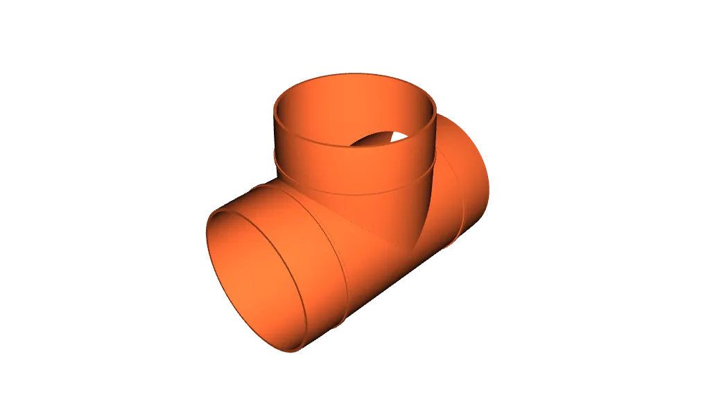 100mm Ducting T-Junction by Andarne | Download free STL model ...