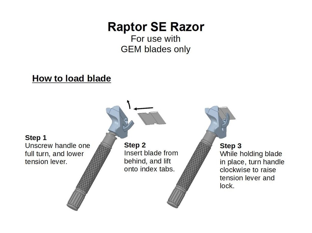 GEM Single Edge Safety Razor "RAPTOR SE" by rogerquin | Download free ...