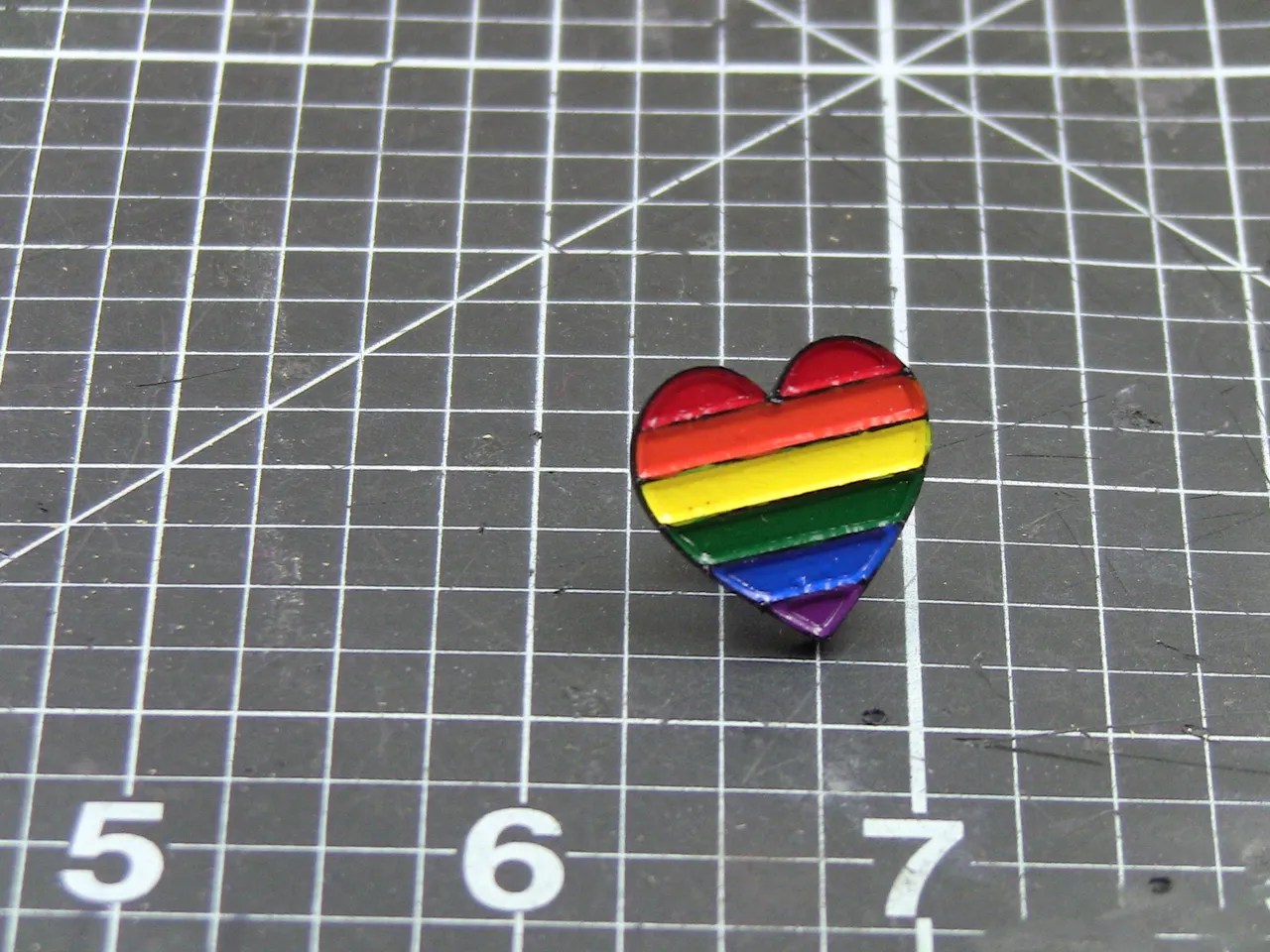 Rainbow Heart enamel pin by Nick Tailor | Download free STL model ...