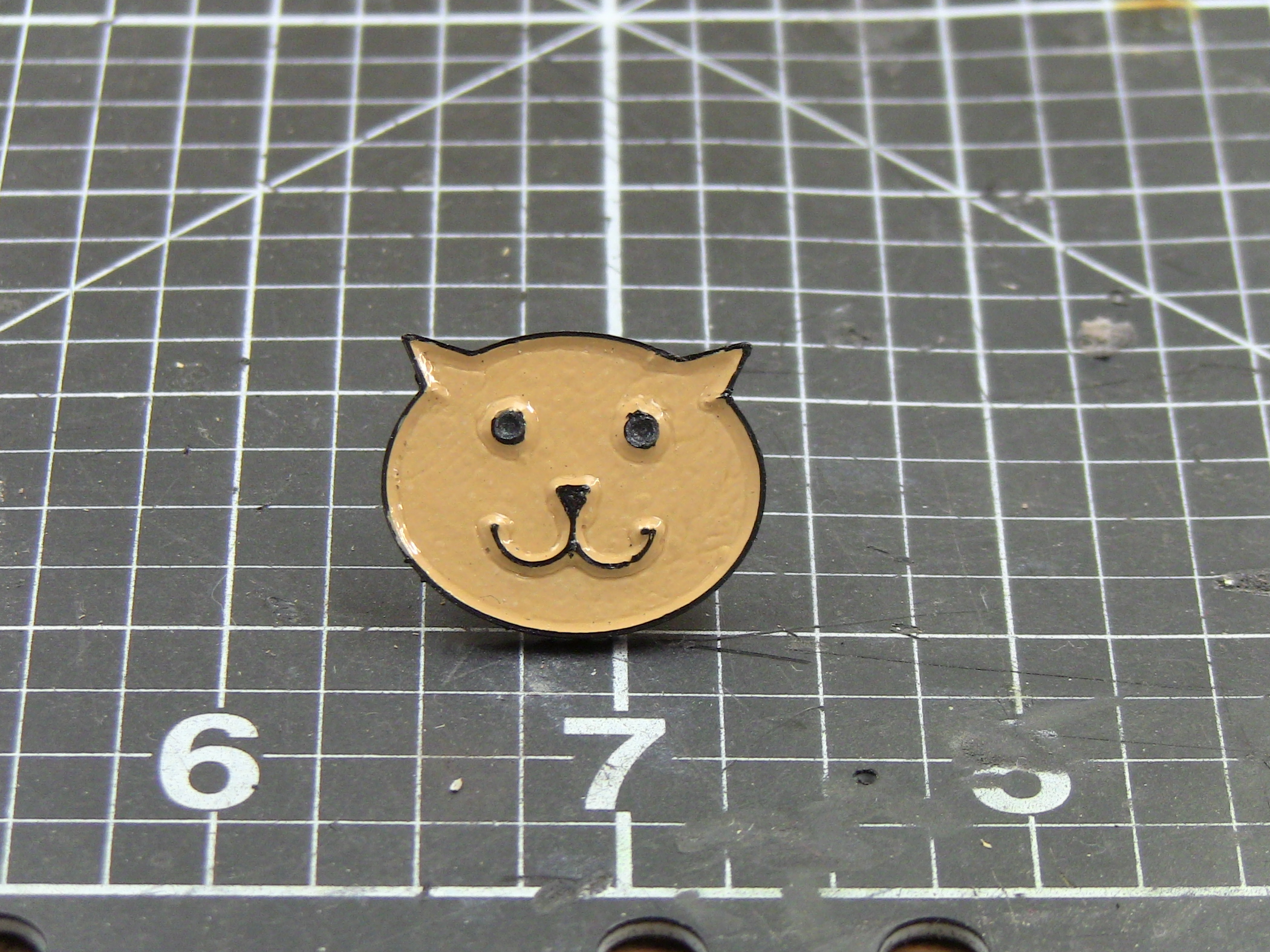 cat head enamel pin by Nick Tailor | Download free STL model ...