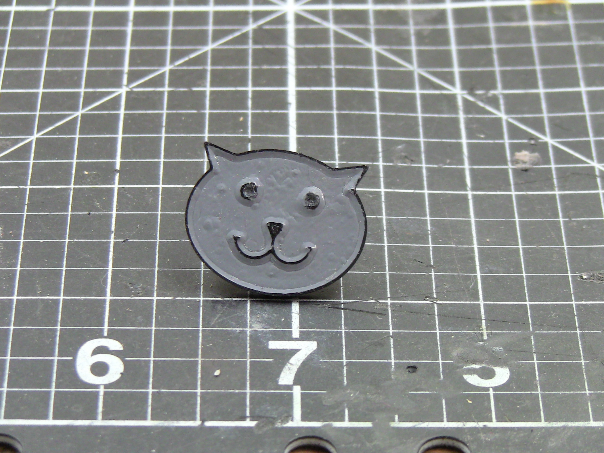 cat head enamel pin by Nick Tailor | Download free STL model ...