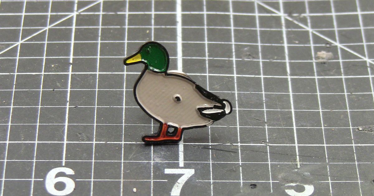Duck enamel pin by Nick Tailor | Download free STL model | Printables.com