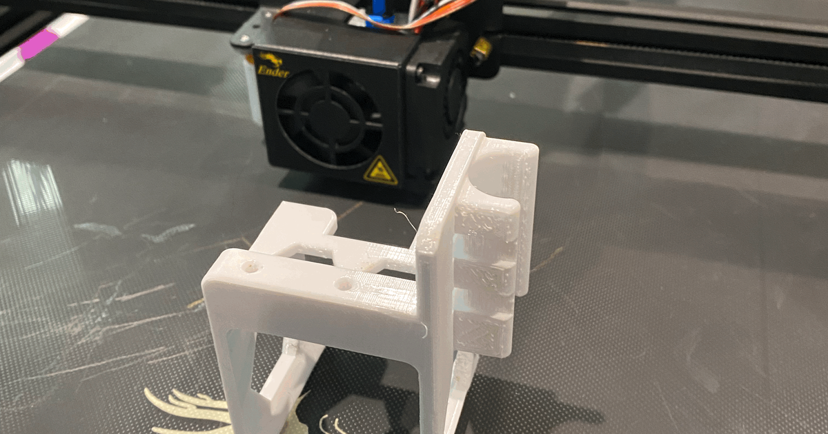 Ender 5 Plus Hotend Support Cable Holder and dual gear extruder and filament guide by Ovland3D ...