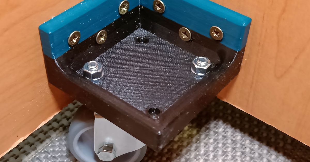 Internal 50mm Wheel Castor Bracket by SparkyFloyd | Download free STL ...