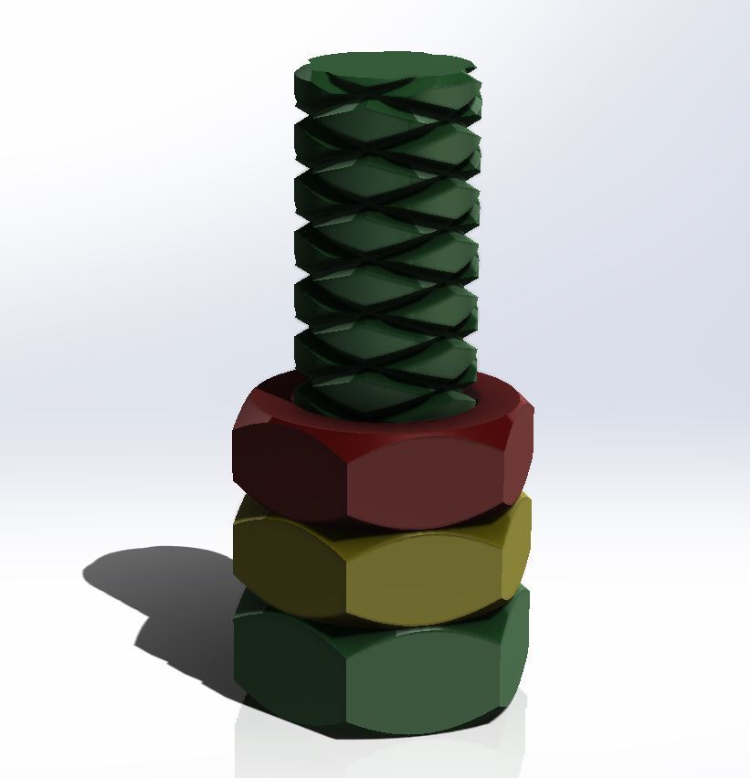 Two way 24mm Bolt and Nuts by m_IDEX | Download free STL model ...