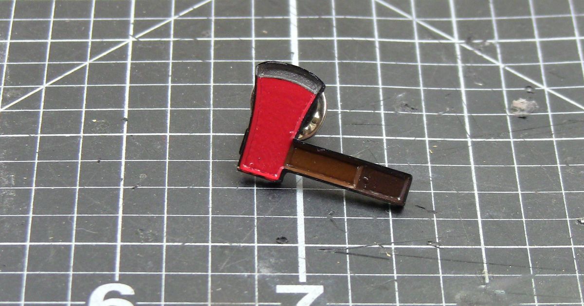 Ax enamel pin by Nick Tailor | Download free STL model | Printables.com