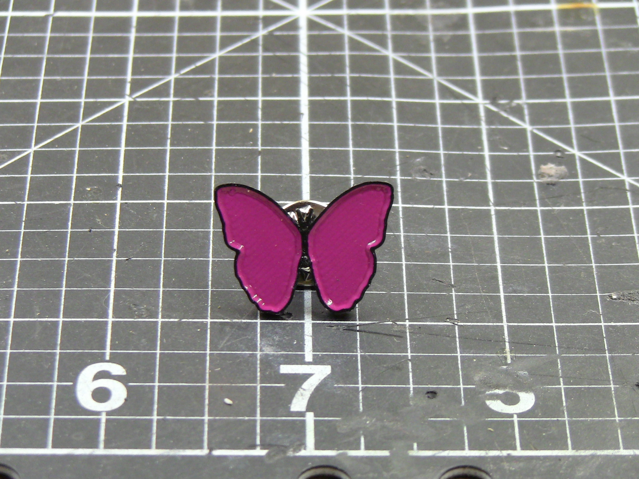 Butterfly enamel pin by Nick Tailor | Download free STL model ...