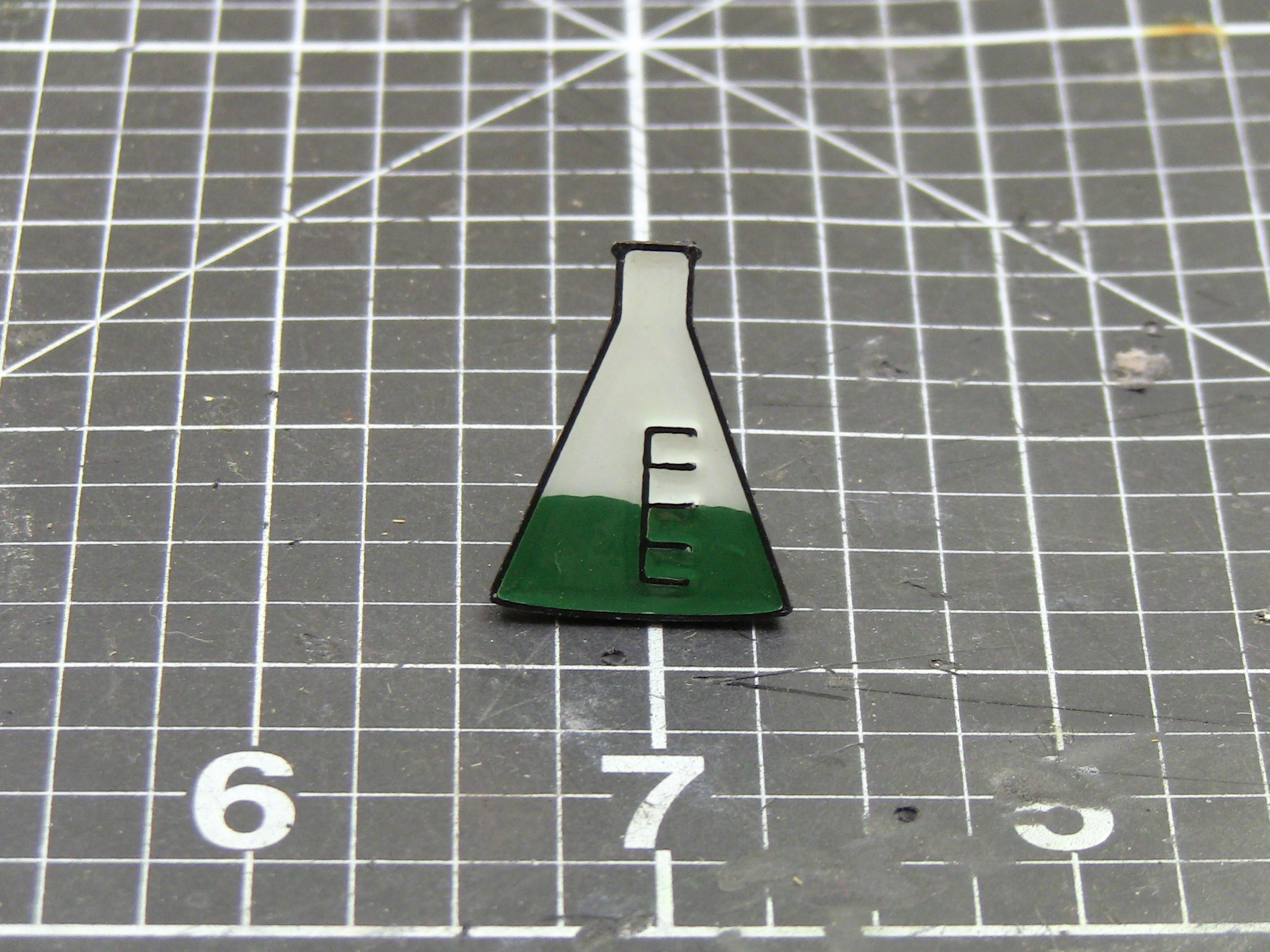 Erlenmeyer flask enamel pin by Nick Tailor | Download free STL model ...