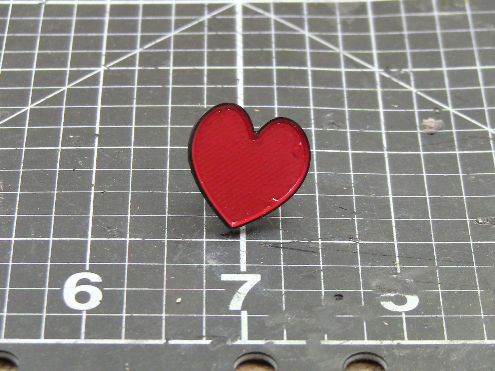 Heart enamel pin by Nick Tailor | Download free STL model | Printables.com