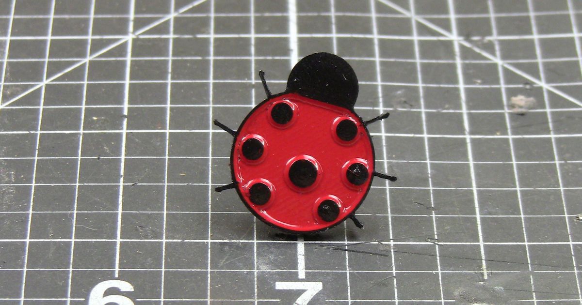 Ladybug enamel pin by Nick Tailor | Download free STL model ...