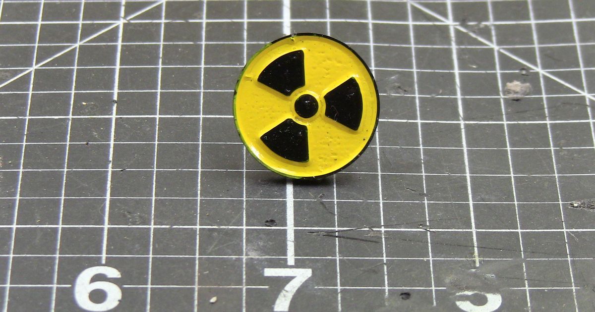 Radiation enamel pin by Nick Tailor | Download free STL model ...