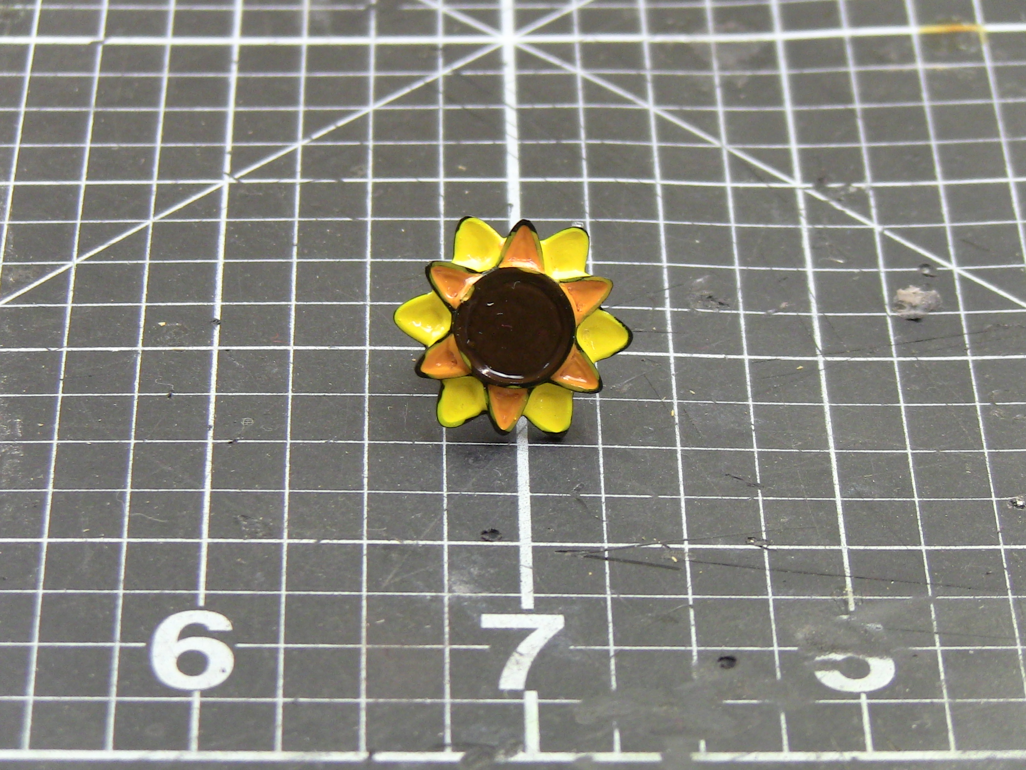Sunflower enamel pin by Nick Tailor | Download free STL model ...