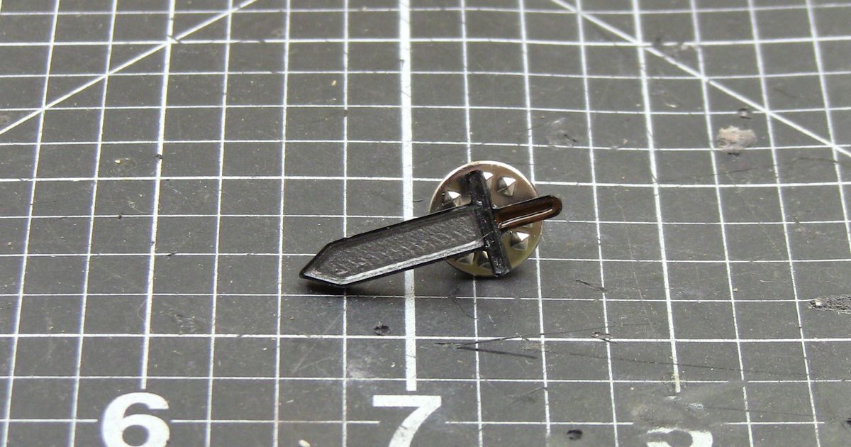 Sword enamel pin by Nick Tailor | Download free STL model | Printables.com