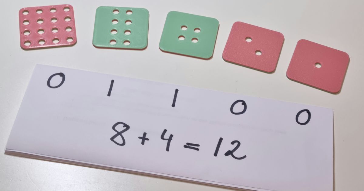 Binary cards by Digitale Lehrerin | Download free STL model ...