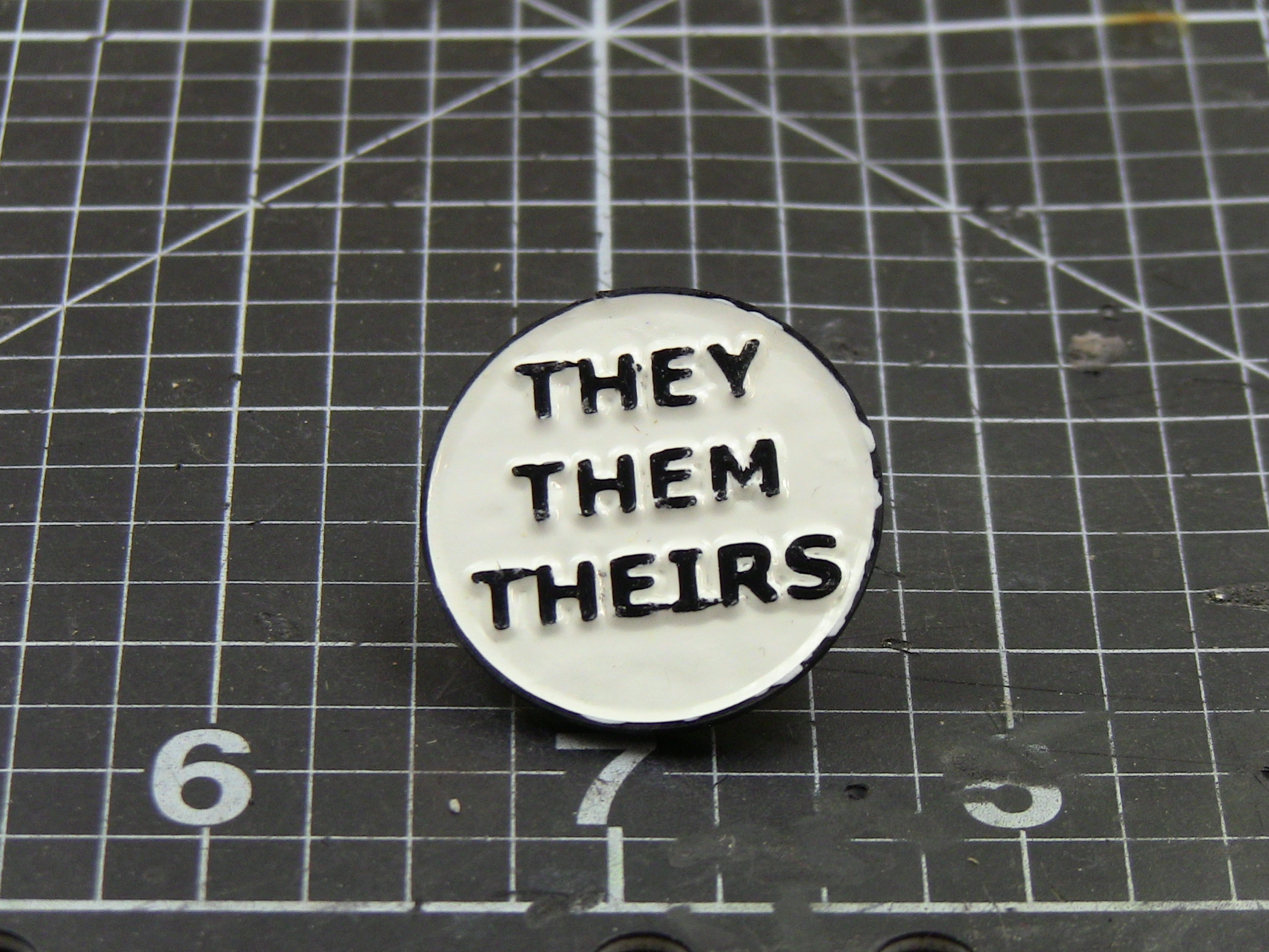 They pronouns enamel pin by Nick Tailor | Download free STL model ...