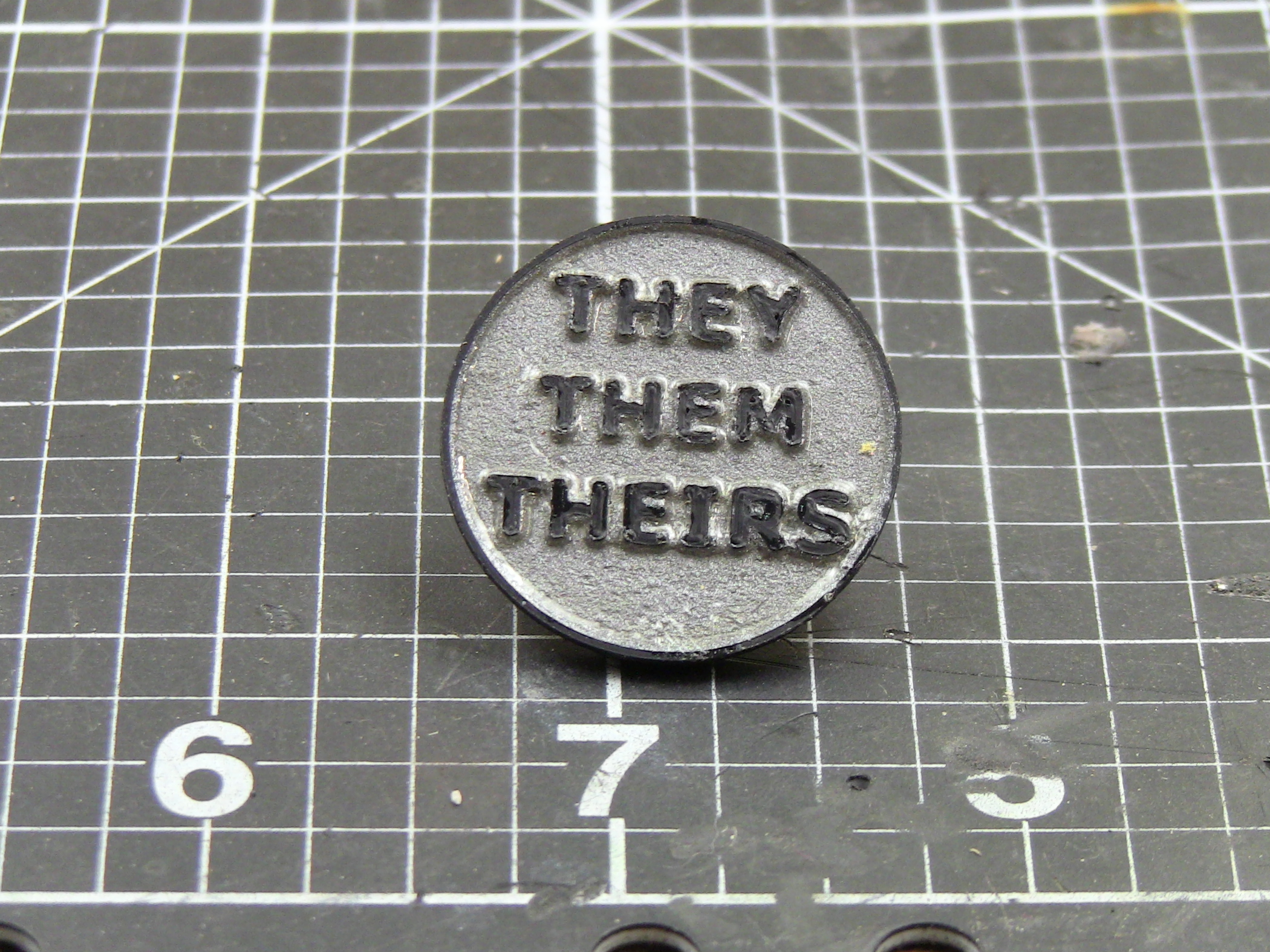 They pronouns enamel pin by Nick Tailor | Download free STL model ...