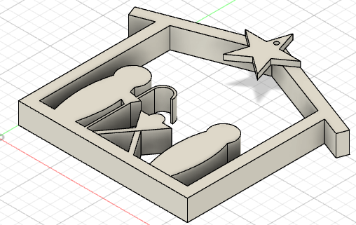 Manger scene ornament by Eman | Download free STL model | Printables.com