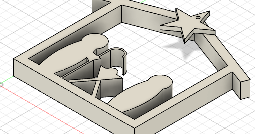 Manger scene ornament by Eman | Download free STL model | Printables.com
