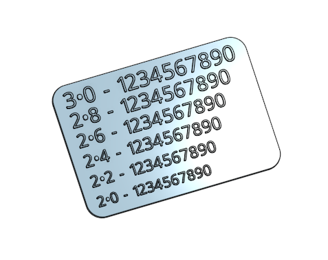 Text Size Test Prints by kaje | Download free STL model | Printables.com