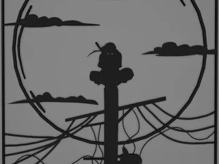 itachi moon scene wall decoration by thom | Download free STL model ...