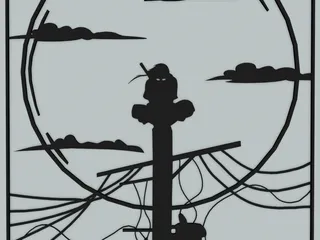 itachi moon scene wall decoration by thom | Download free STL model ...