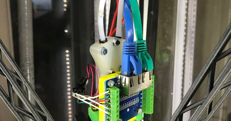 Rostock Max Prometheus RJ45 Clamp by dbfrompw | Download free STL model ...