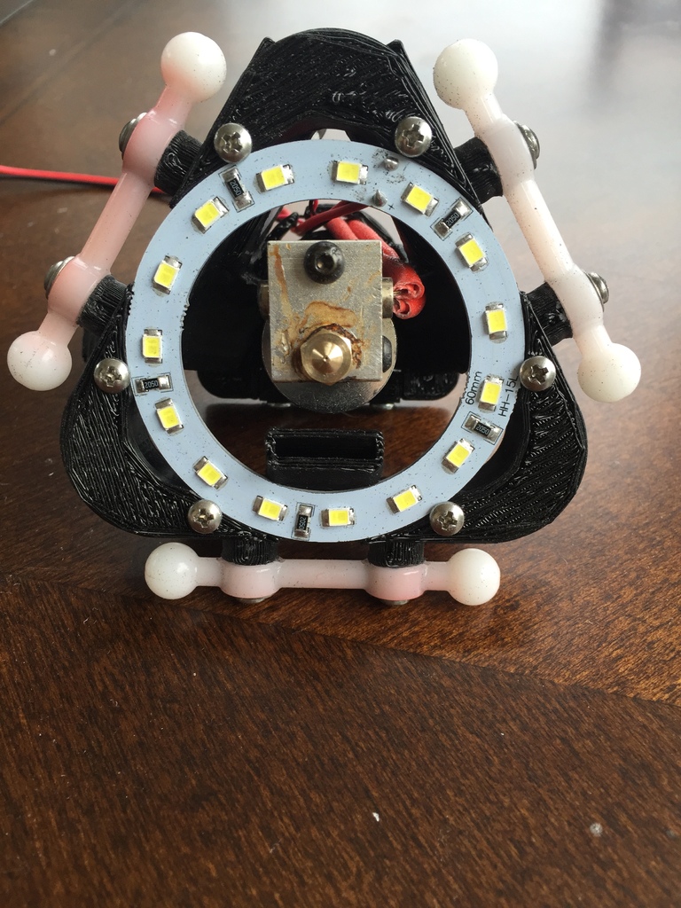 Rostock Max V2 E3D V6 Bowden LED Light Effector Platform by dbfrompw ...