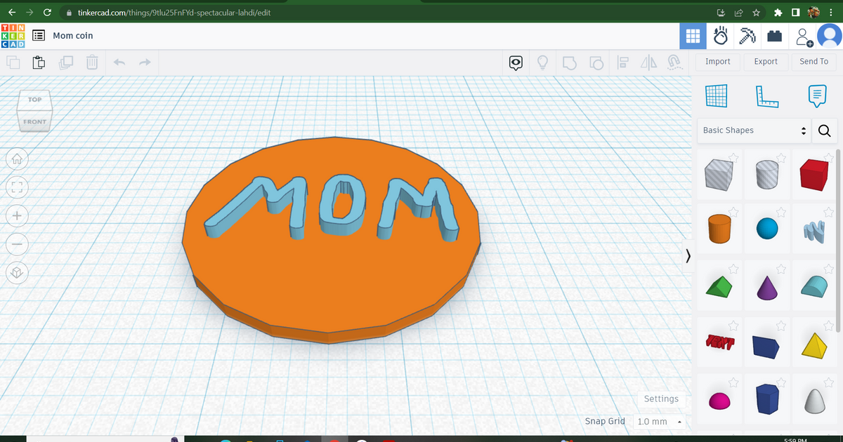 Mom coin by Jaddy13 | Download free STL model | Printables.com