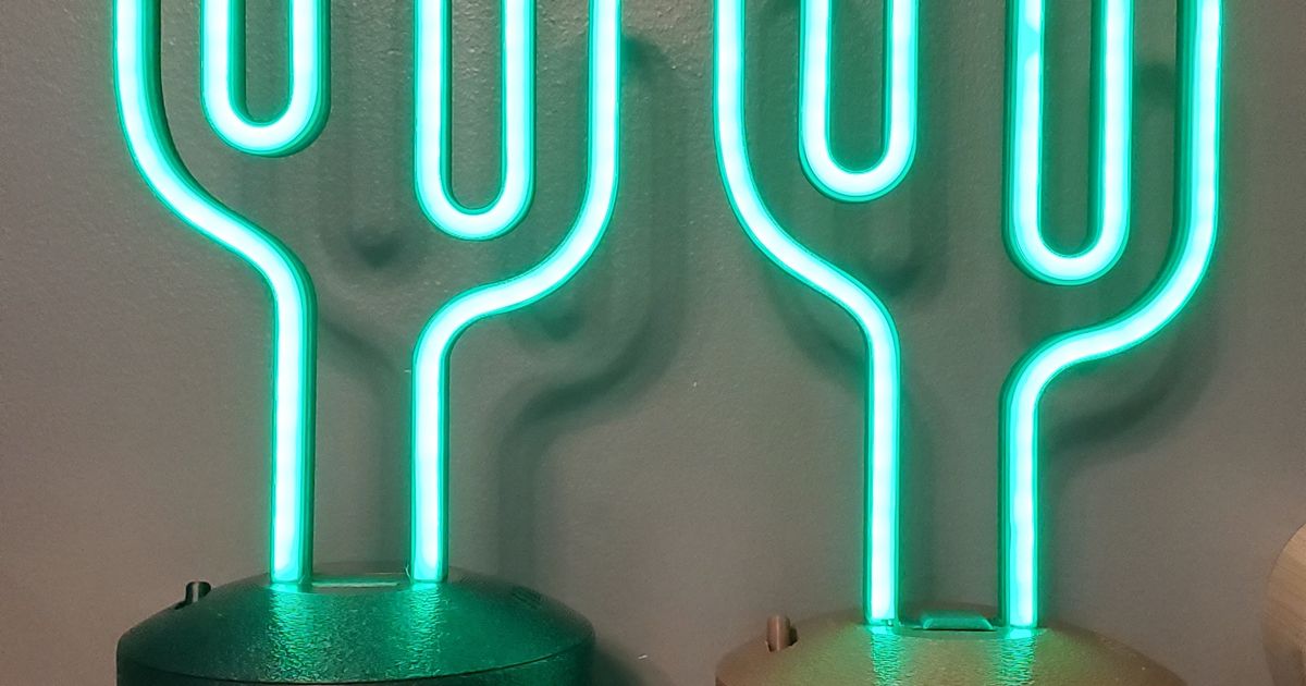 Desktop Neon Sign Tall Base for Underside of PCB - AA Batteries by ...
