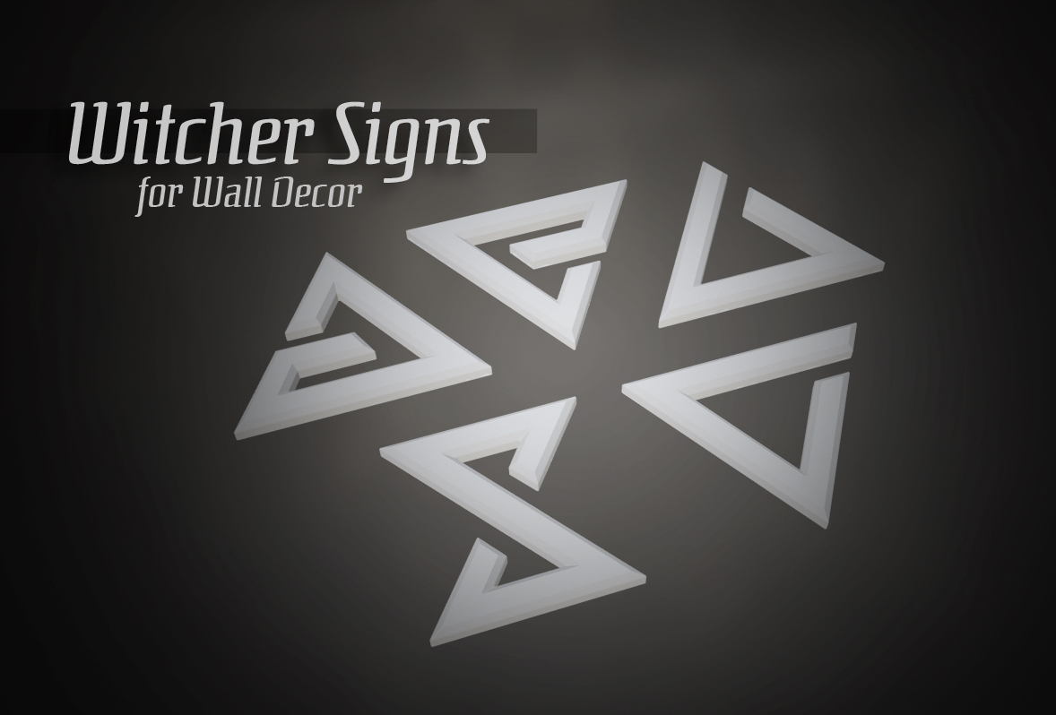 Witcher Signs Wall Decor by Erin C. | Download free STL model ...