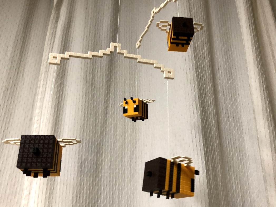 Minecraft Bee Mobile by Cisco3D | Download free STL model | Printables.com