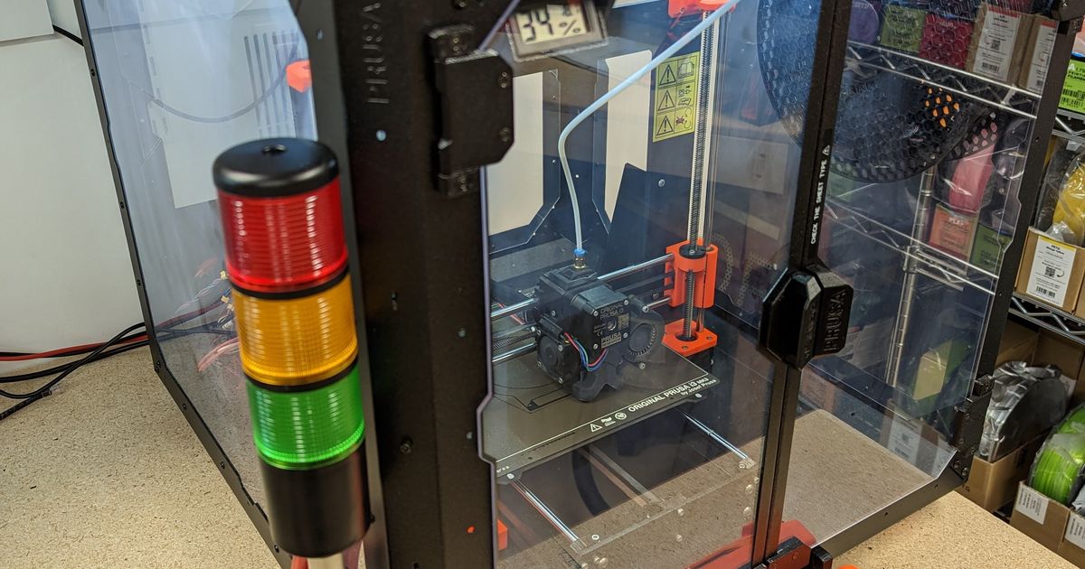 LED signal tower mount for the Prusa Enclosure by JPMakesStuff ...