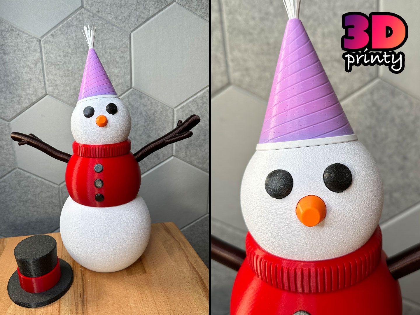 Giant Snowman - Party Hat by 3D Printy | Download free STL model ...