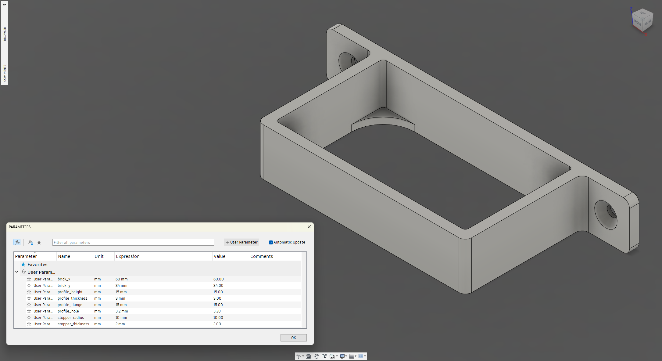 Parametric power brick mount by VOID | Download free STL model ...